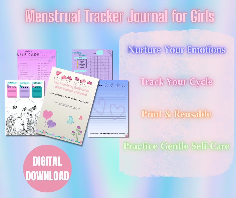 Teen Period Tracker Printable | Menstrual Cycle Journal for Girls ...