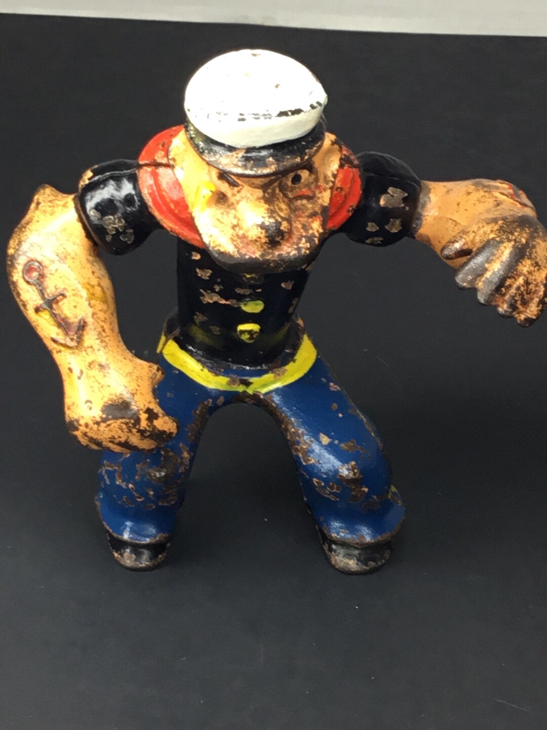 Hubley Popeye Large Cast Iron Figure for the Patrol Motorcycle - Etsy