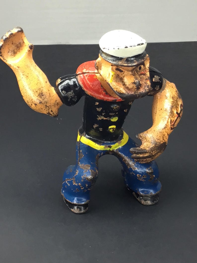 Hubley Popeye Large Cast Iron Figure for the Patrol Motorcycle - Etsy