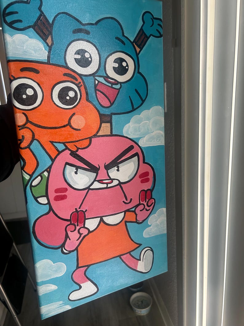 Custom Painting | AWOG - Gumball, Darwin & Anais 10x20 **CUSTOM ...