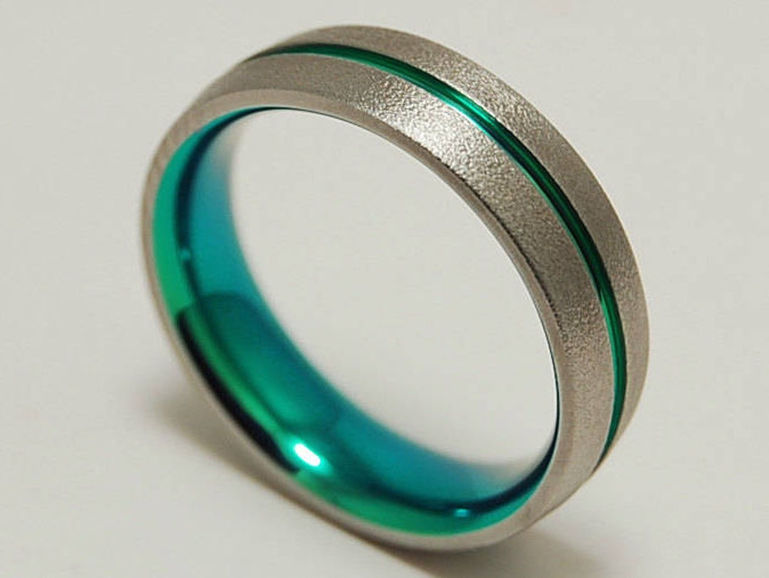 Orion Band with Comfort Fit Interior , Titanium Ring , Wedding Band ...