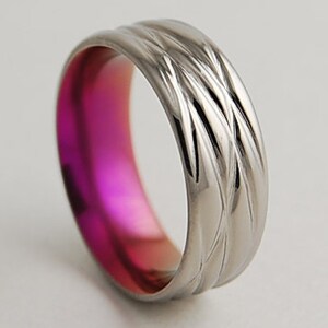 Sphinx in Passion Pink With Comfort Fit Interior , Titanium Ring ...