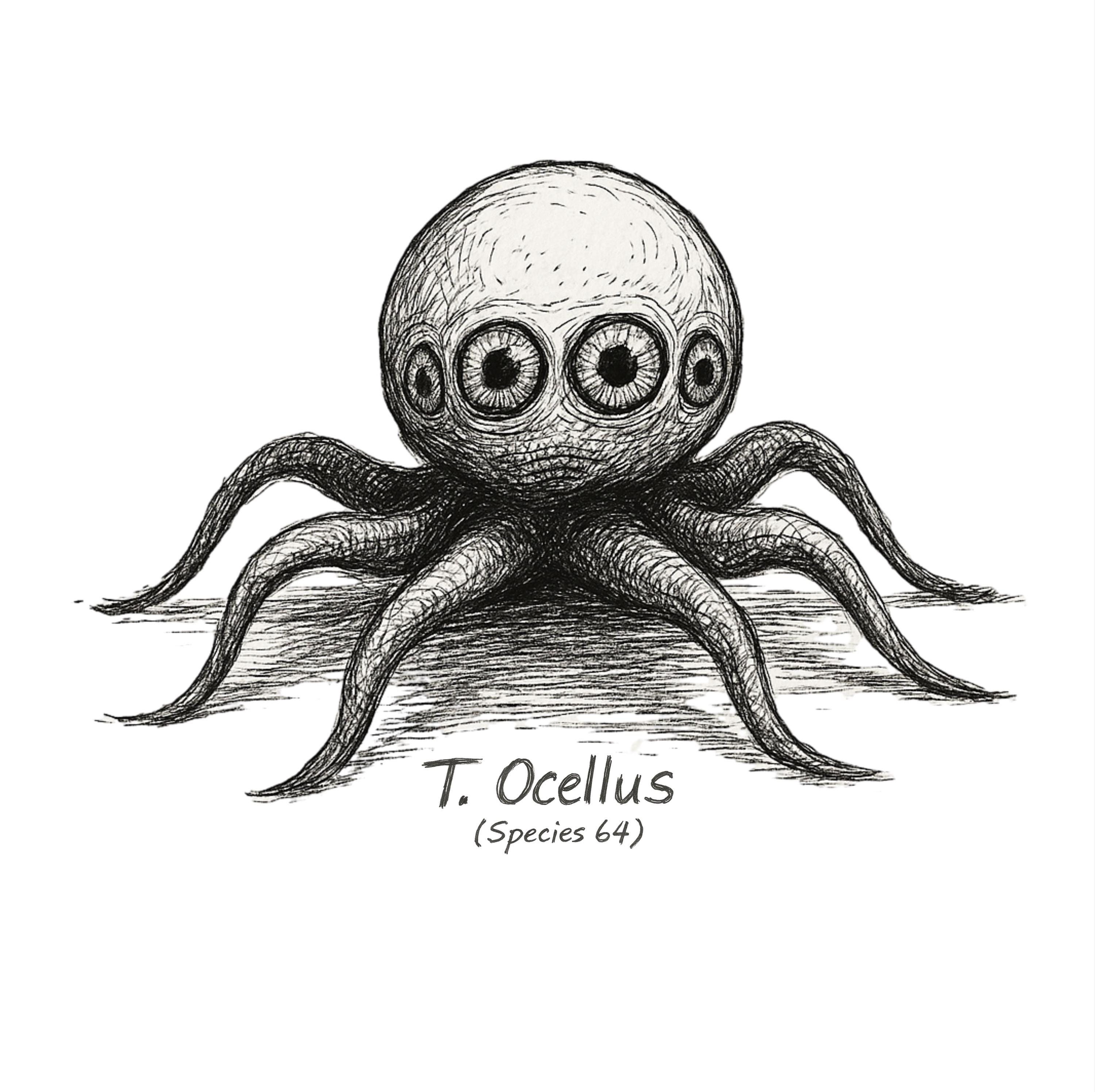 T. Ocellus (the Eye) T-shirt - Naturalist's Sketch -[cotton/vinyl ...