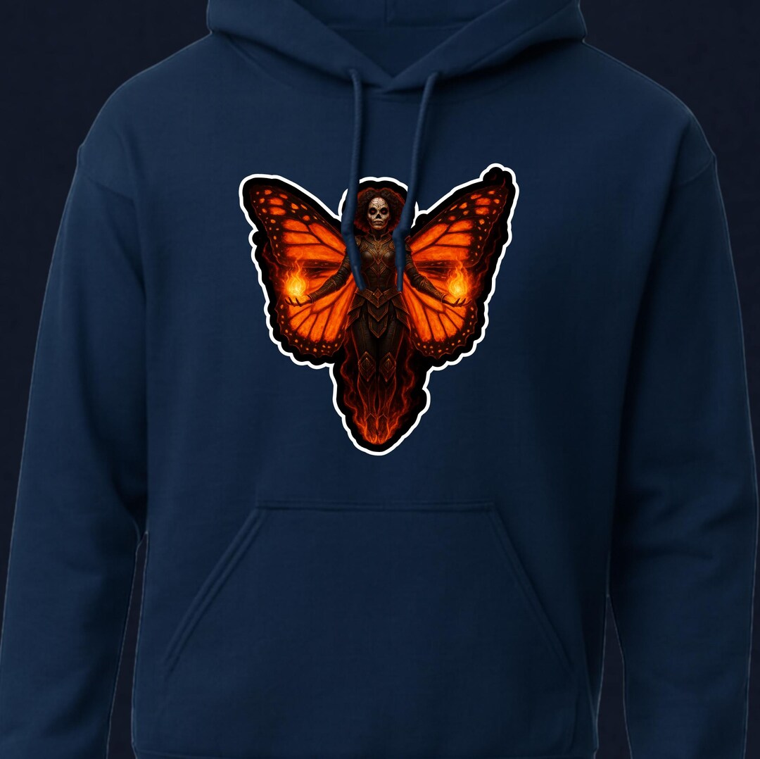 Imani Fleece Hoodie- Obsidian Butterfly - Fire Spiritualist : Dungeon ...