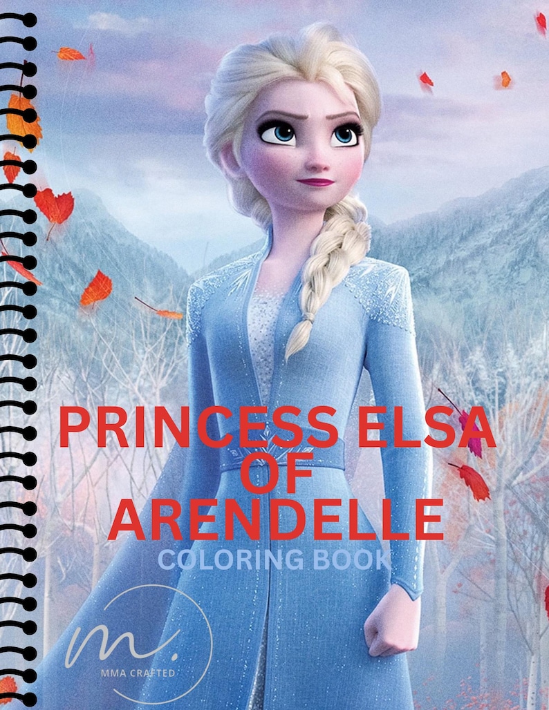 Princess Elsa Coloring Book | Frozen Kids Birthday Party Favor Pages ...