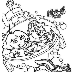 DORA - the Explorer Coloring Book - Etsy