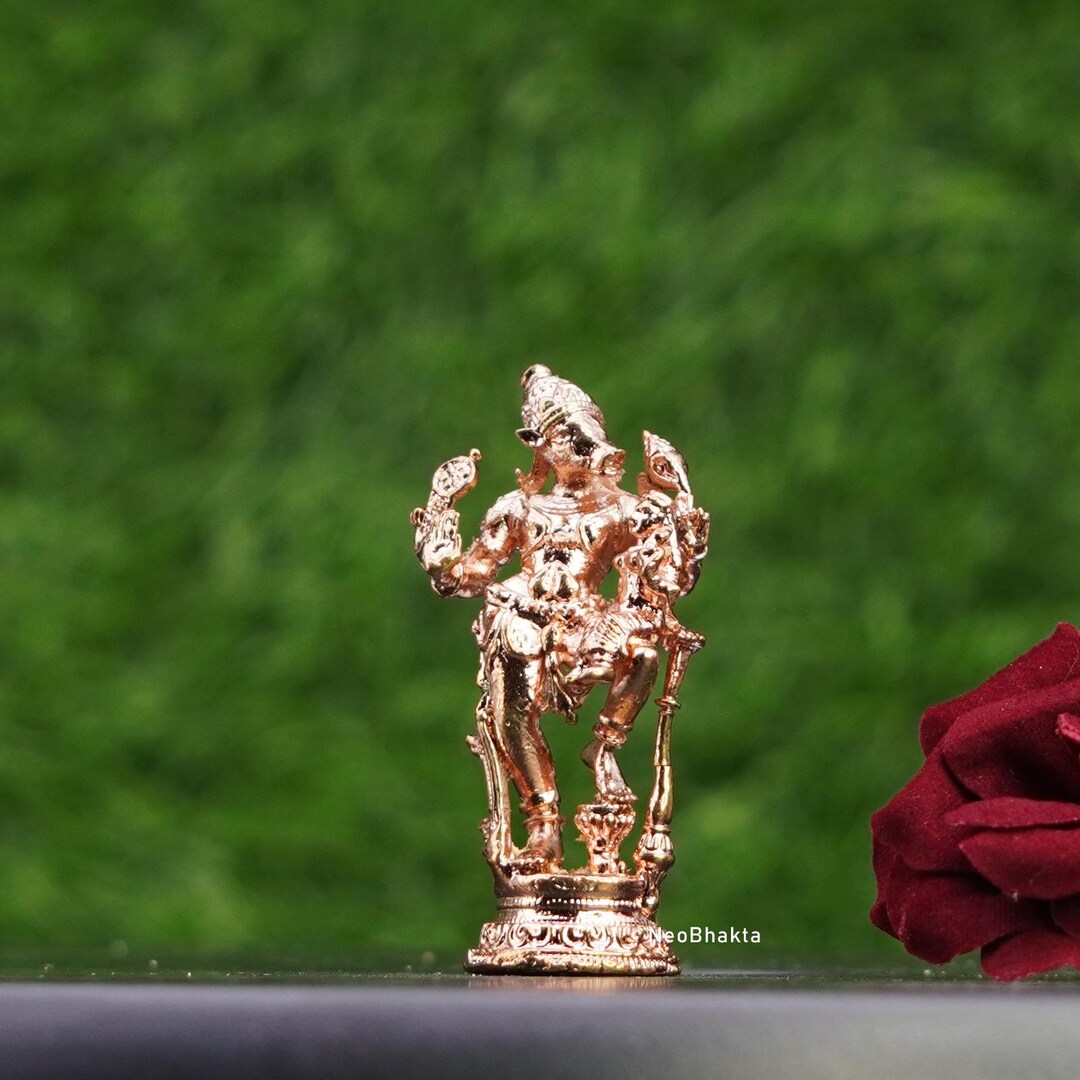 Bhu Varaha Copper Idol | 5cm Handcrafted Standing Murti | Varaha Swamy ...