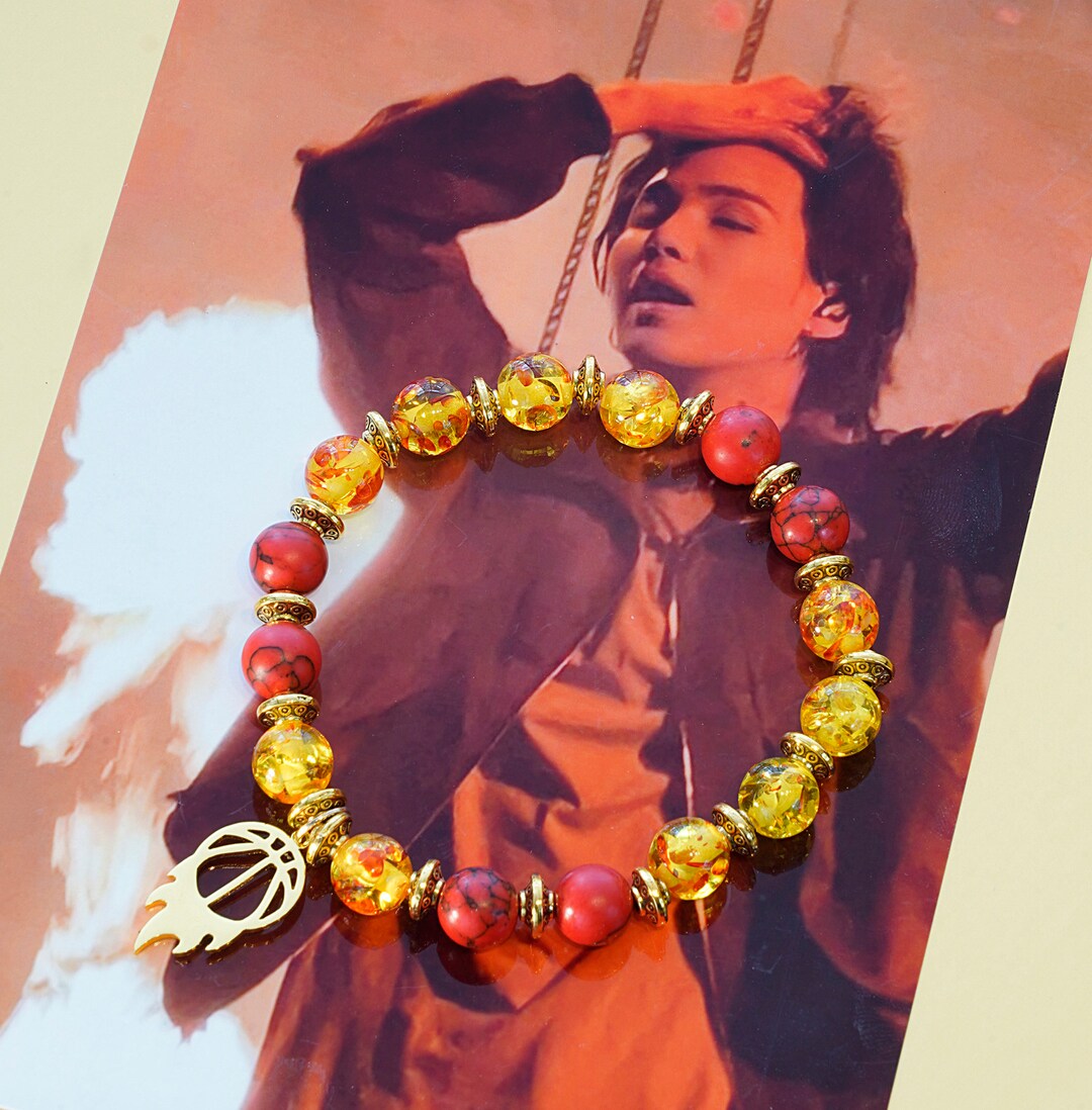 BTS SUGA Fire Bracelet, Bultaoreune Burn It Up, Handmade, Exclusive ...