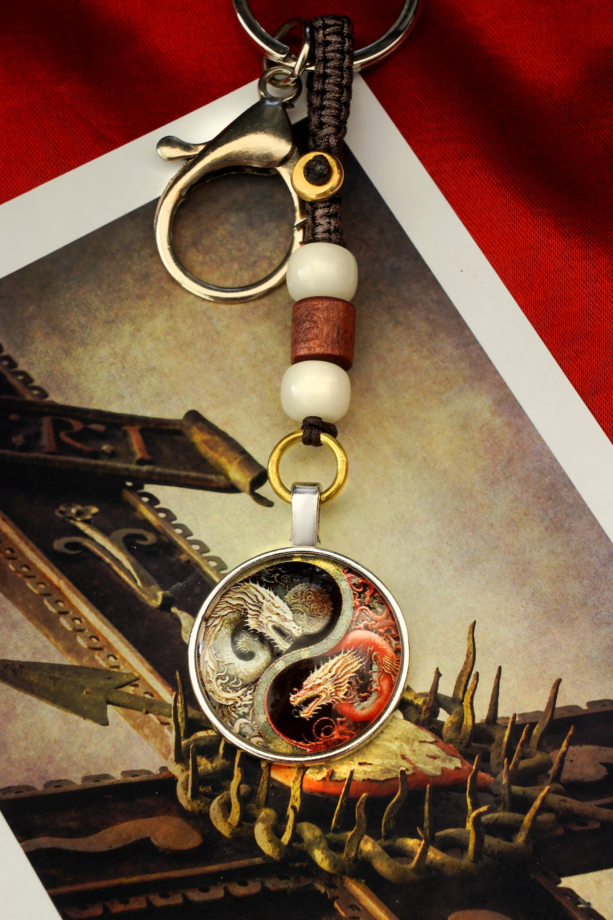 Feng Shui Yin Yang Dragon Keychain, Attracting Balance and Harmony to ...
