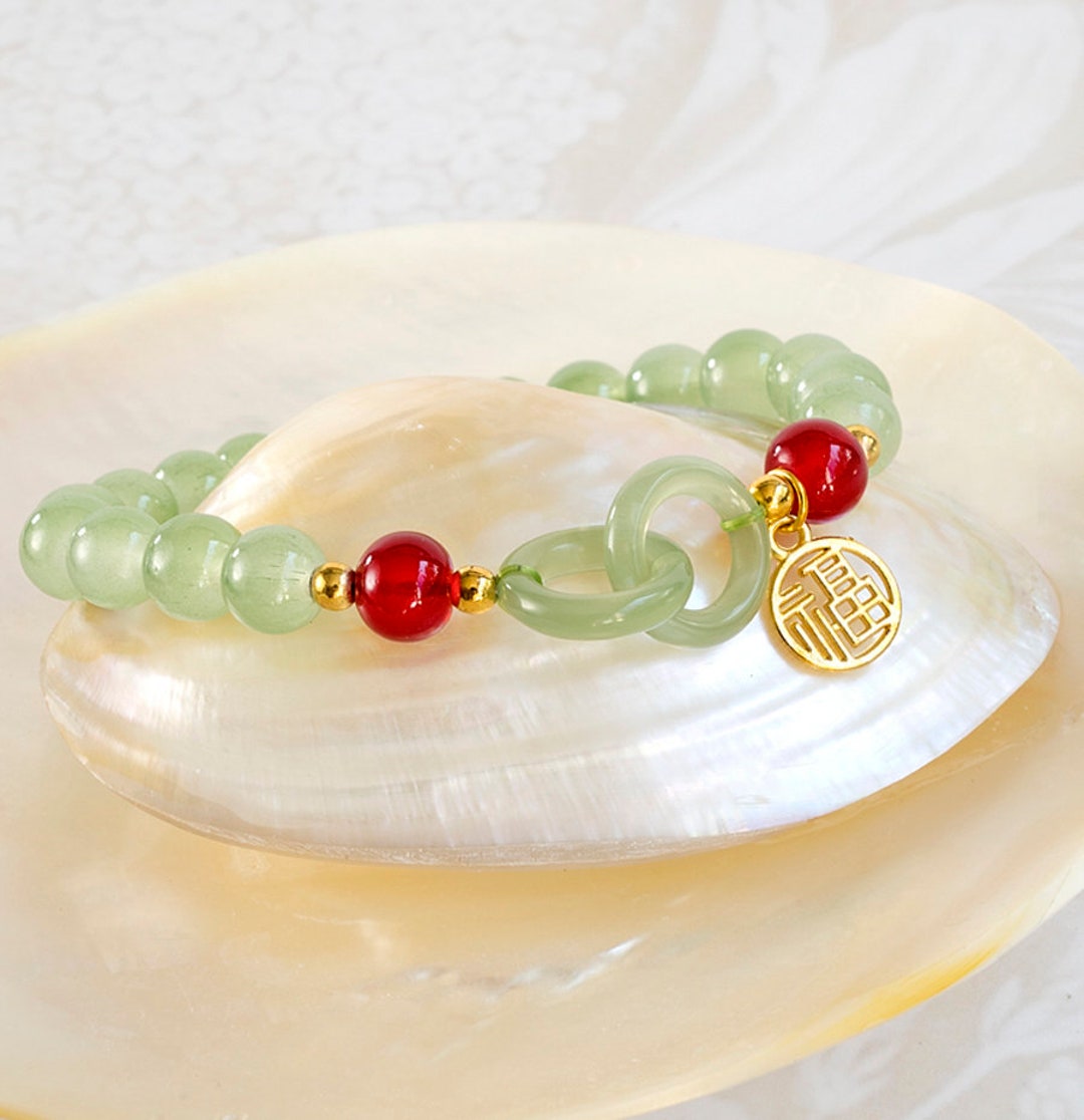 Lucky Fu Charm Bracelet, Chinese Eternity Circle, Good Fortune - Etsy