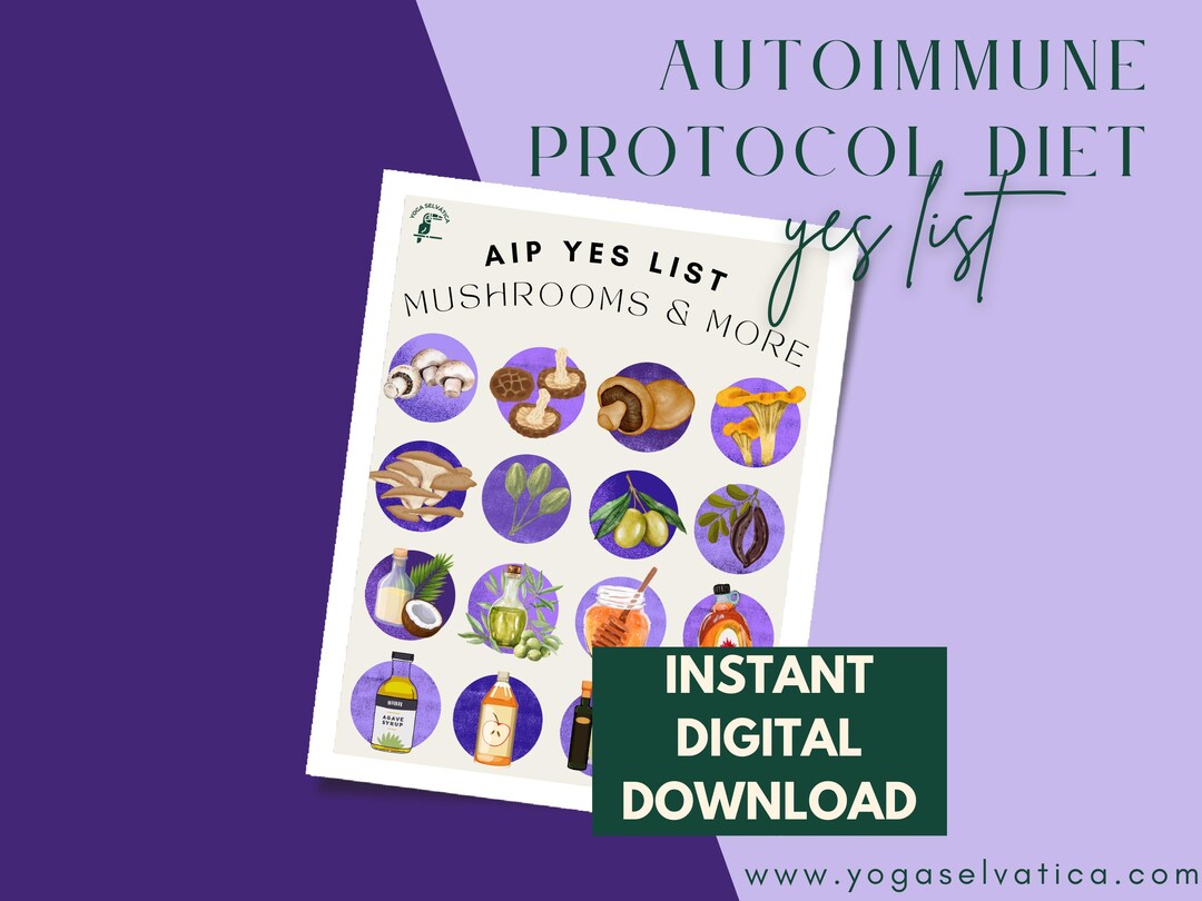 AIP YES List Mushrooms and More Edition Visual Nutrition Guide to ...