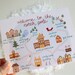 Illustrated North Pole Map Holiday Greeting Card | Hand Lettered ...