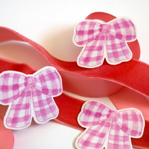 Pink Gingham Bow Vinyl Sticker | Watercolor Coquette Inspired Clear ...