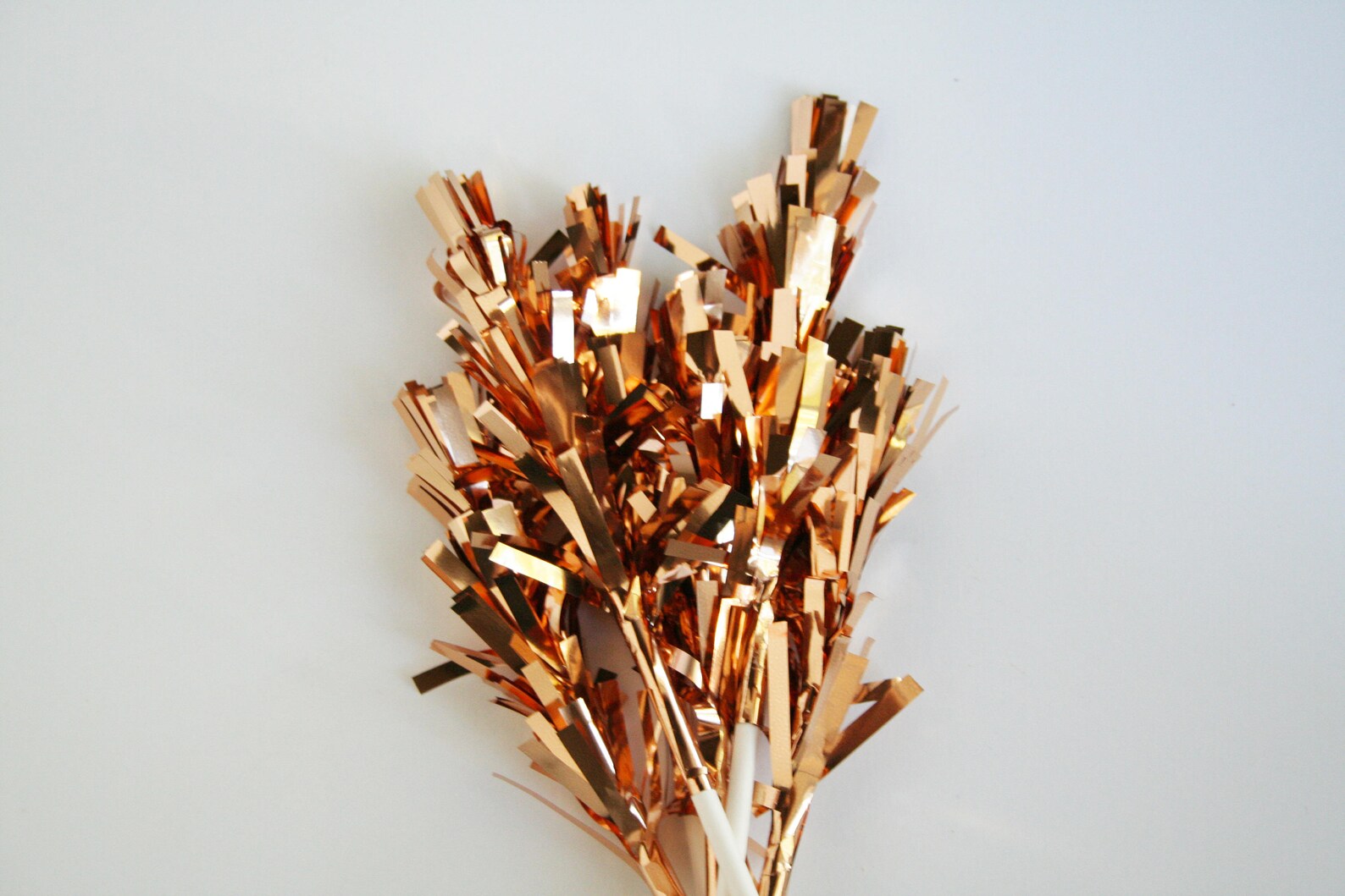 Copper Metallic Foil Fringe Toppers | Cupcake or Cake Toppers, Party ...