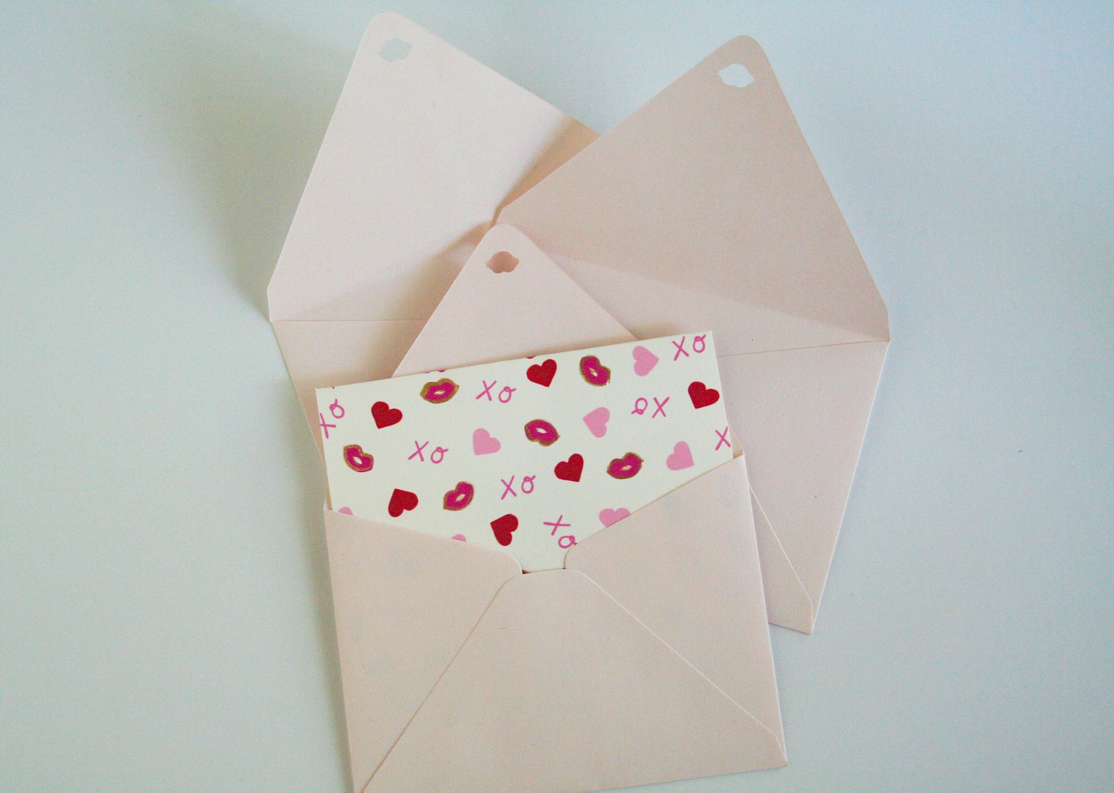 Mini Lips Hearts and XO Pattern Cards Mini Notecard - Etsy