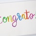 Rainbow Congrats Blank Greeting Card | Congratulations Rainbow ...