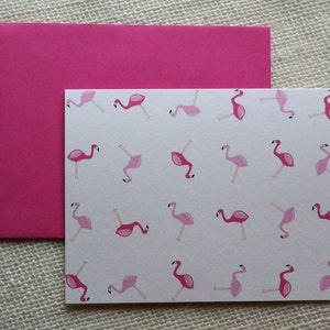 Illustrated Hot Pink Flamingo Stationery Set | Pink Flamingo Pattern ...