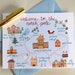 Illustrated North Pole Map Holiday Greeting Card | Hand Lettered ...