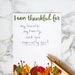 Illustrated Fall Floral I Am Thankful for Flat Notecard Set | Blank ...