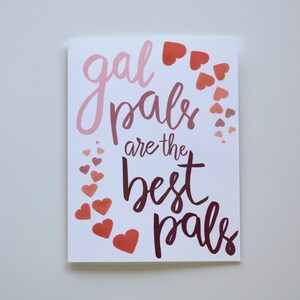 Gal Pals Blank Greeting Card| Illustrated Stationery With Calligraphy ...