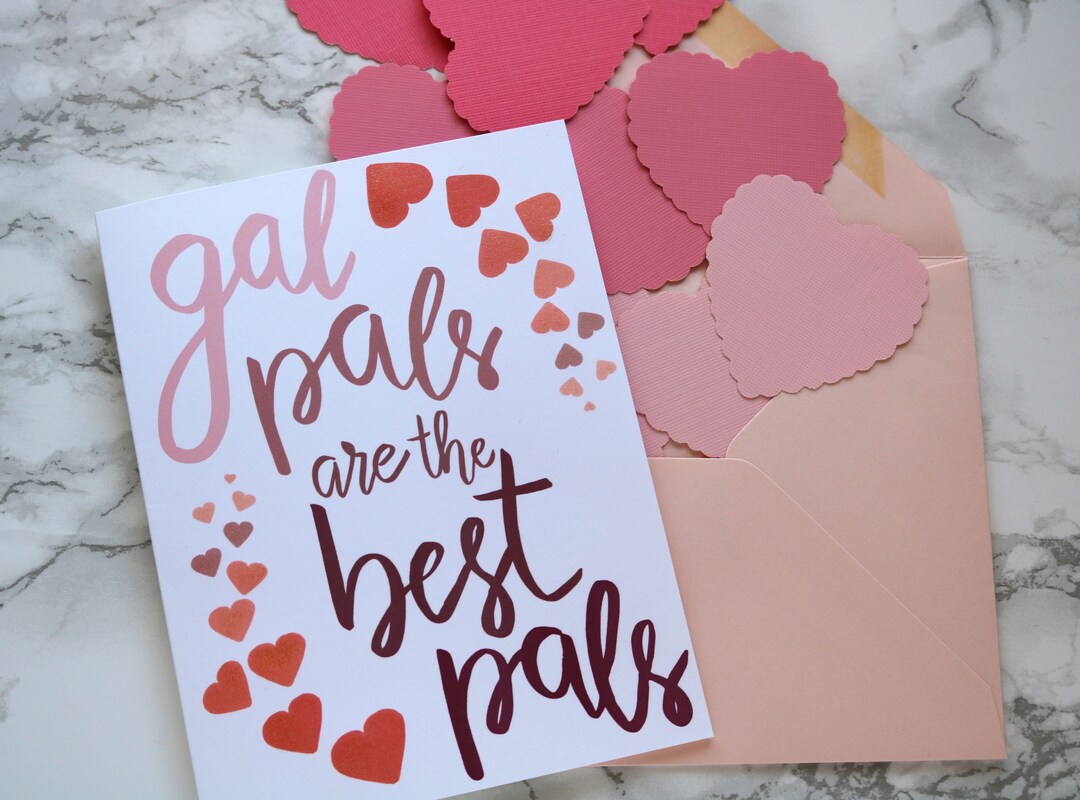 Gal Pals Blank Greeting Card| Illustrated Stationery With Calligraphy ...