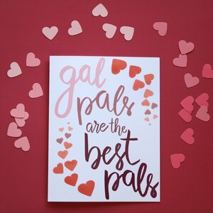 Gal Pals Blank Greeting Card| Illustrated Stationery With Calligraphy ...