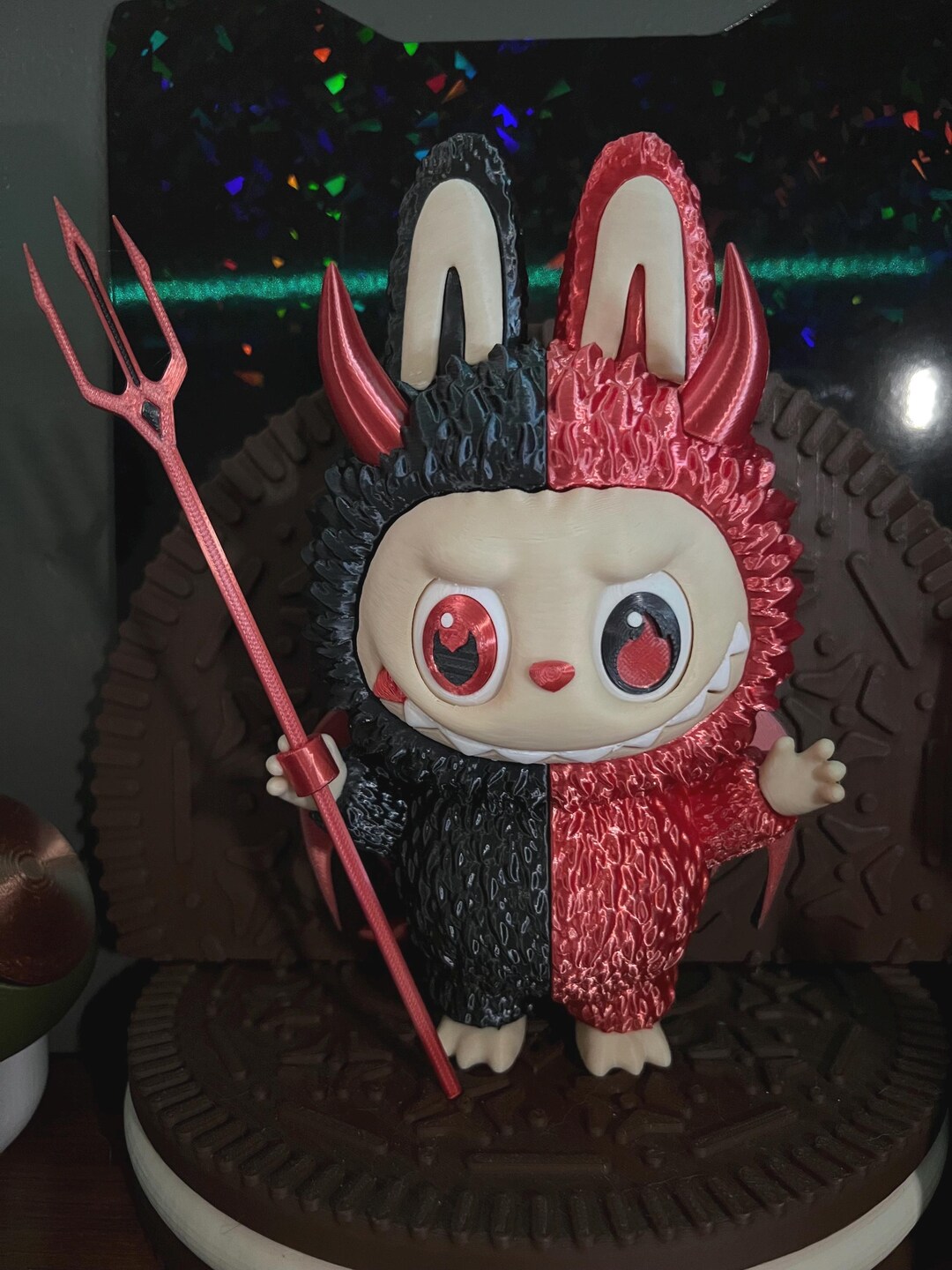 Labubu Silk Demon With Eyes Rotating by 3D Print - Etsy