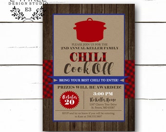 Chili Party Invite - Etsy