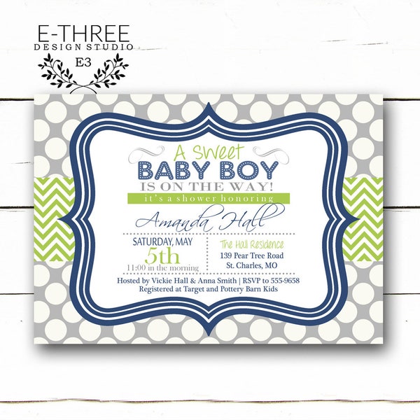Chevron Invitation - Etsy