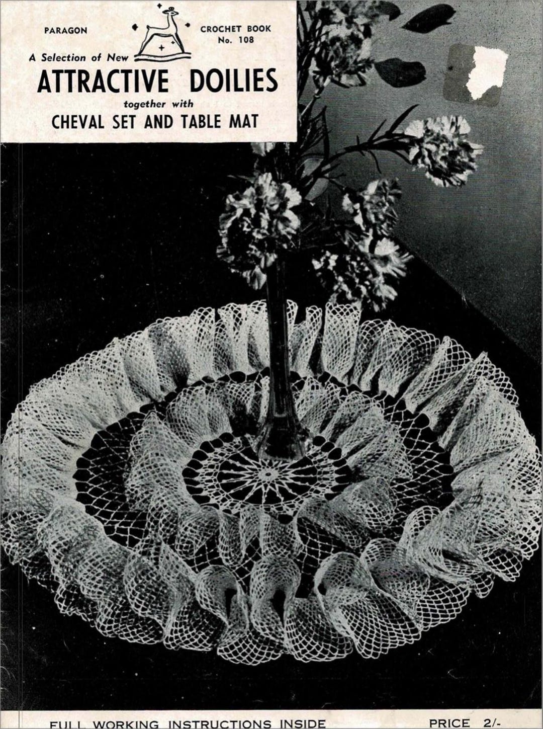 Vintage Crochet and Tatting Pattern PDF - Paragon Crochet Booklet 108 ...