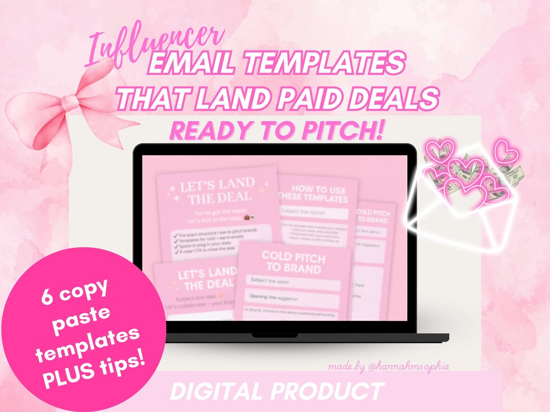 Influencer Email Pitch Templates for Paid Brand Deals | UGC & Creator ...