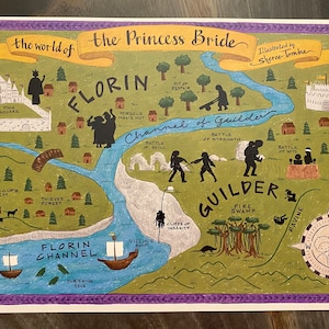 Princess Bride Map Fan Art Print 17x11 - Etsy