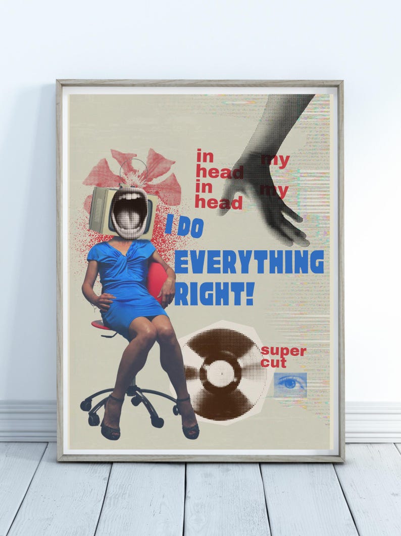 Lorde Supercut Lyrics Poster – Pop Art Collage Print | “in My Head I Do ...