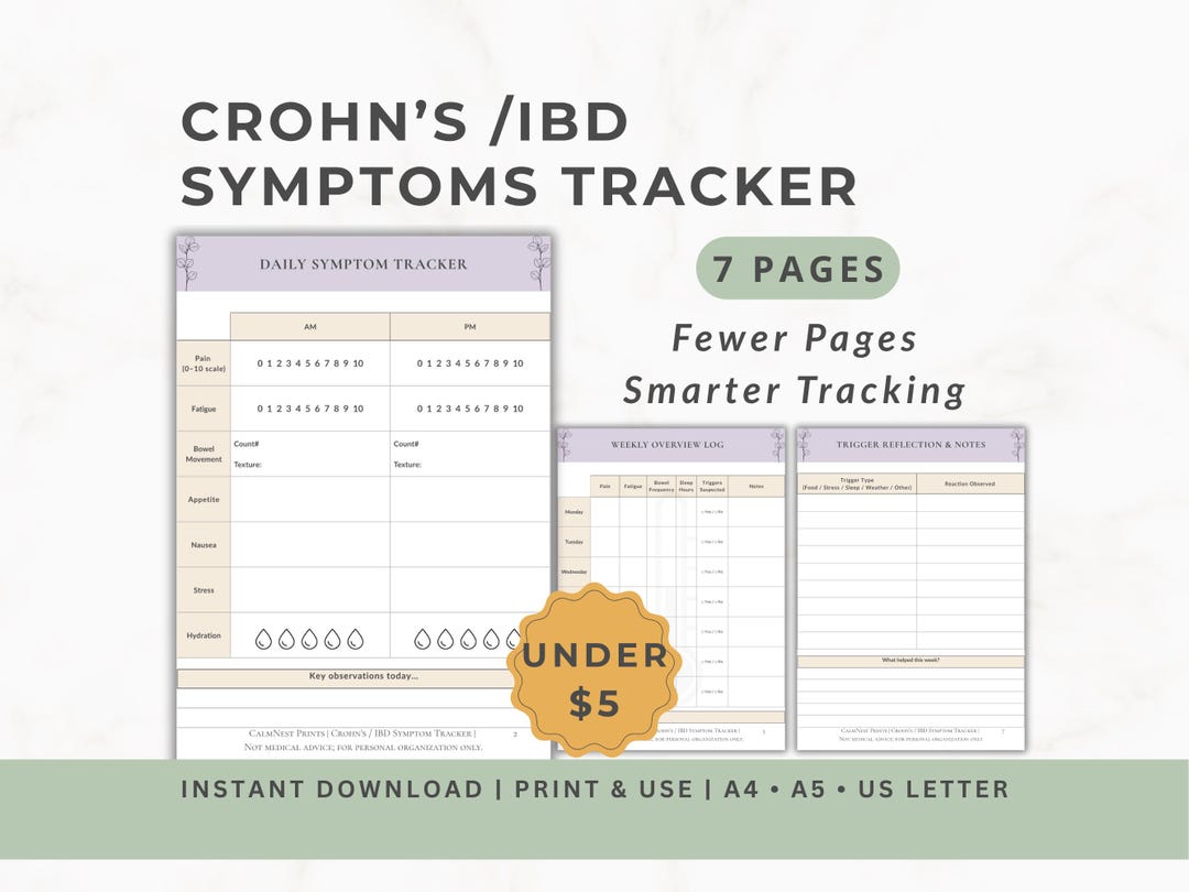 Crohn's Disease Symptom Tracker | Inflammatory Bowel Syndrome IBS Flare ...