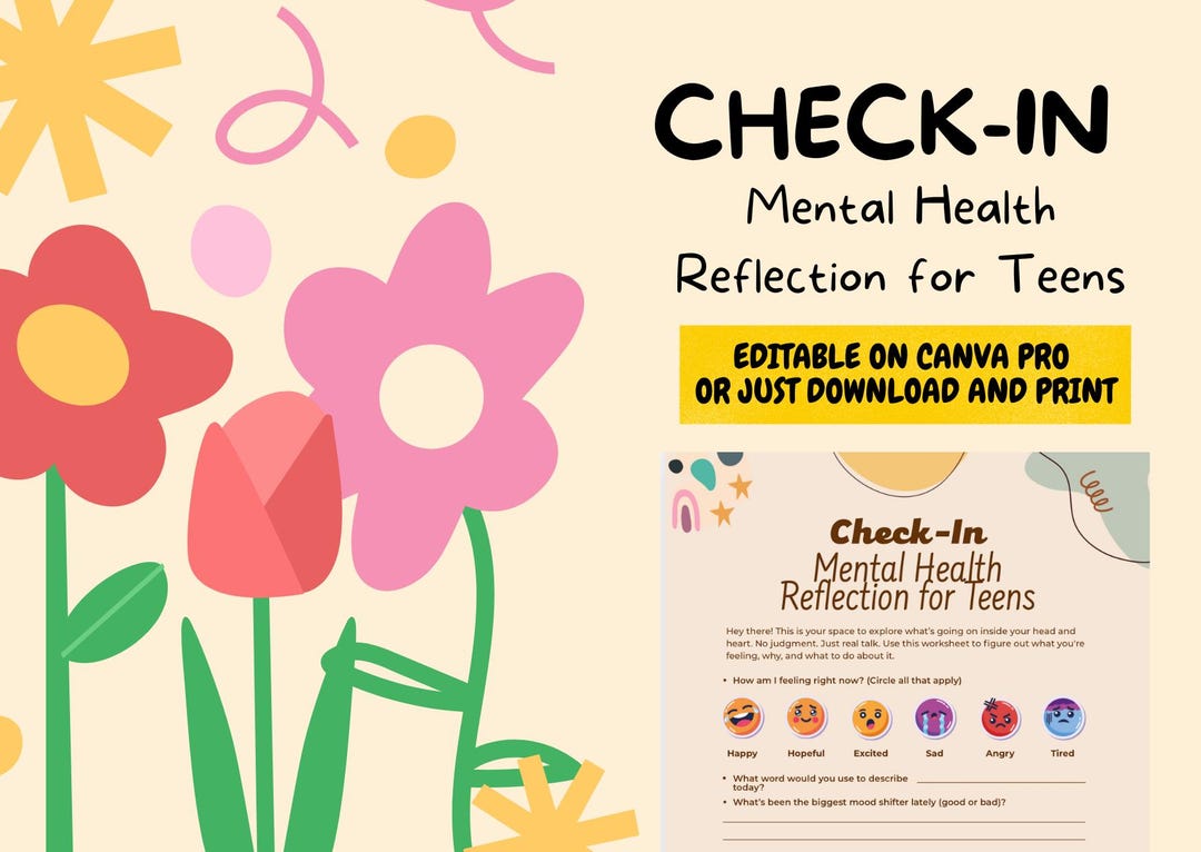 Mental Health Check-in for Teens - Etsy