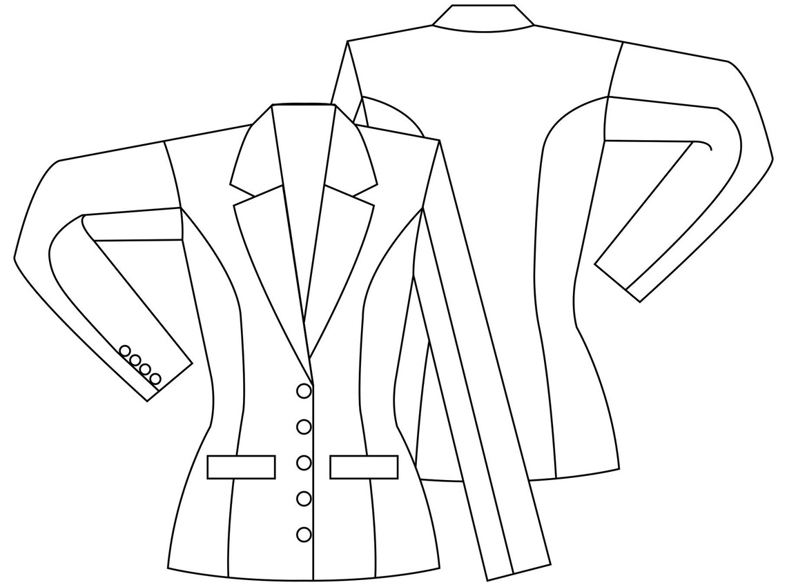 Sewing Pattern for Tailored Jacket Available in Sizes 00 to 24 - Etsy