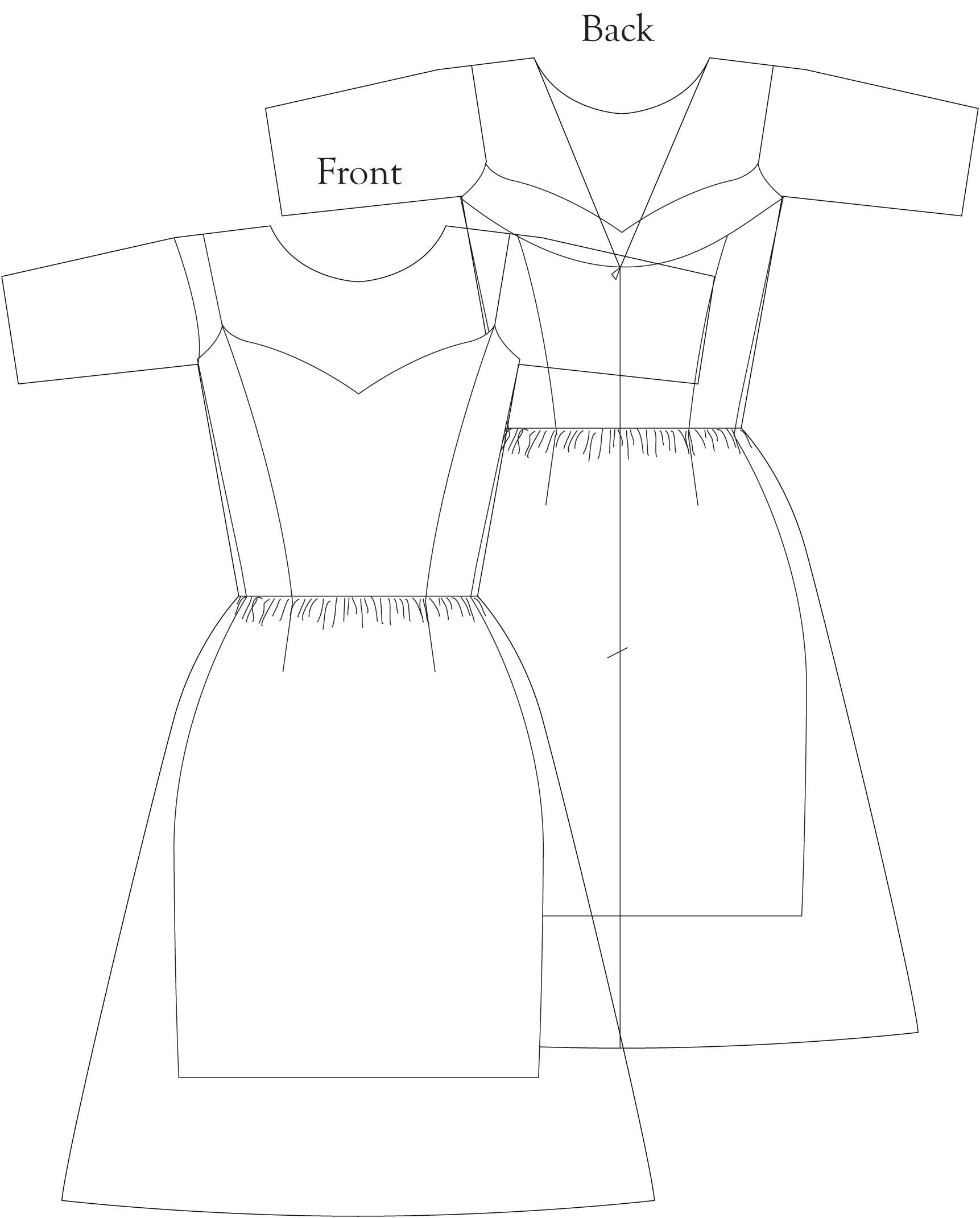 Sewing Pattern for Illusion Dress With Sleeves and Spaghetti Strap ...