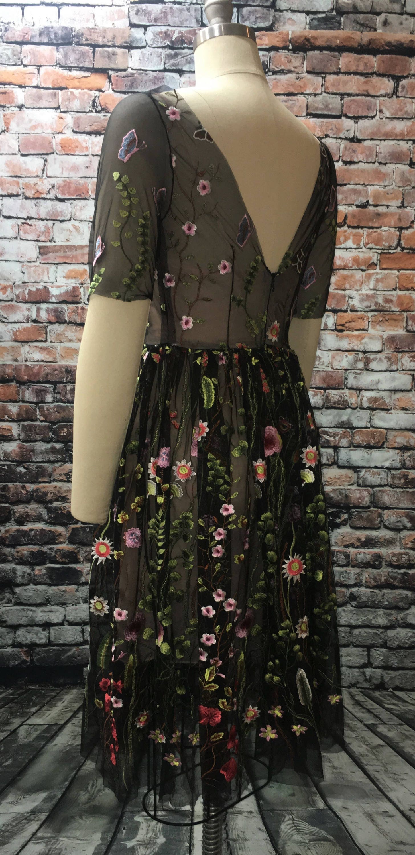 Sewing Pattern for Illusion Dress With Sleeves and Spaghetti Strap ...