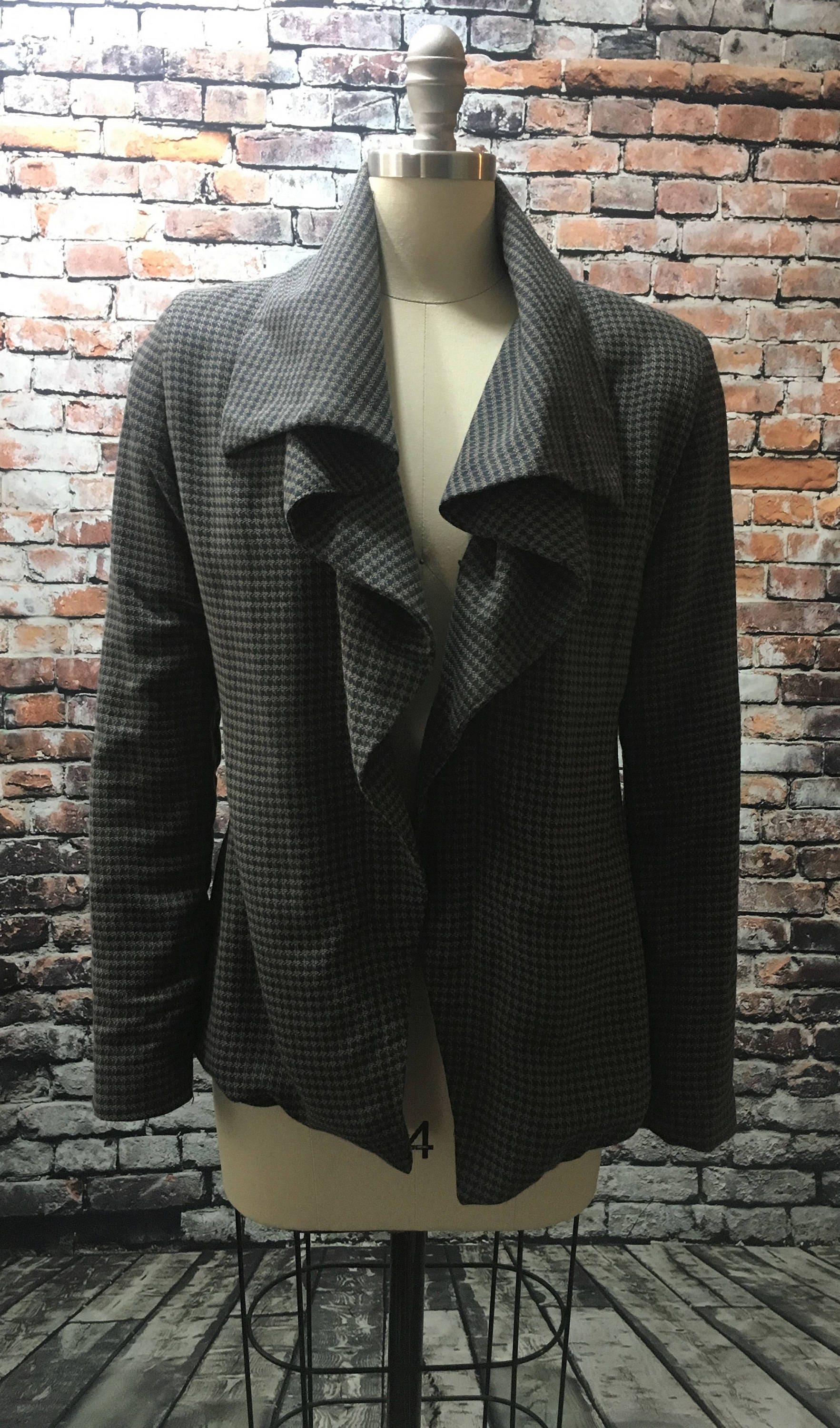 Sewing Pattern for Drape Collar Jacket Available in Sizes 00 to 24 - Etsy