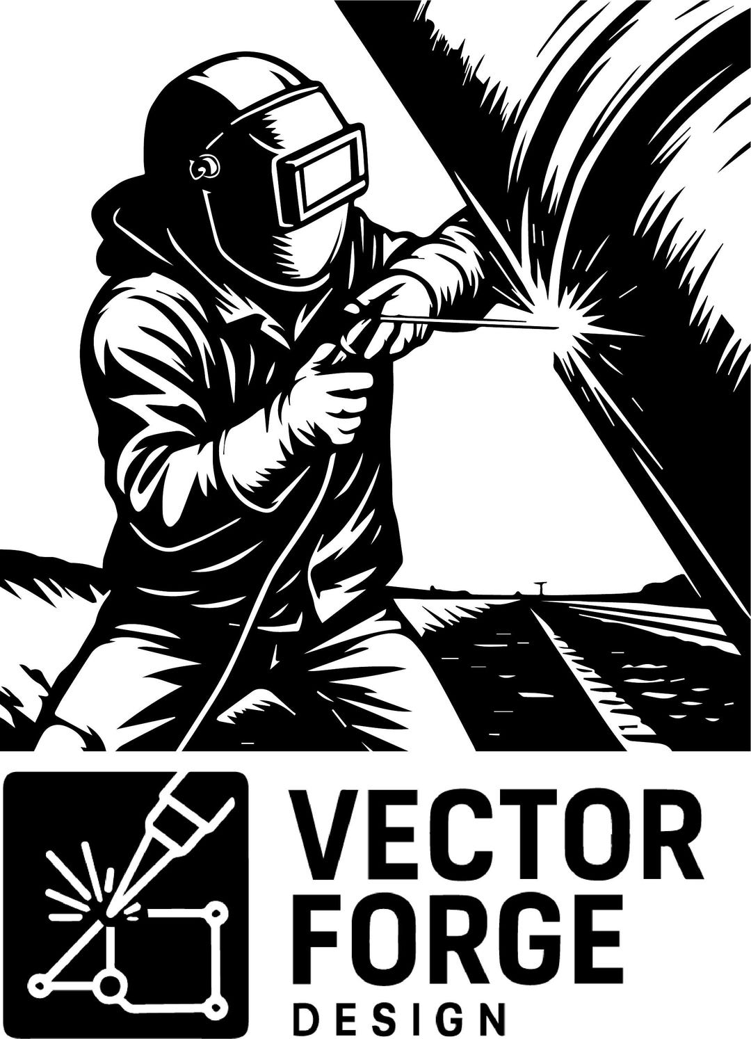 Pipeline Welder Vector Cut File (.DXF, .PNG, .ai for CNC Cutting ...