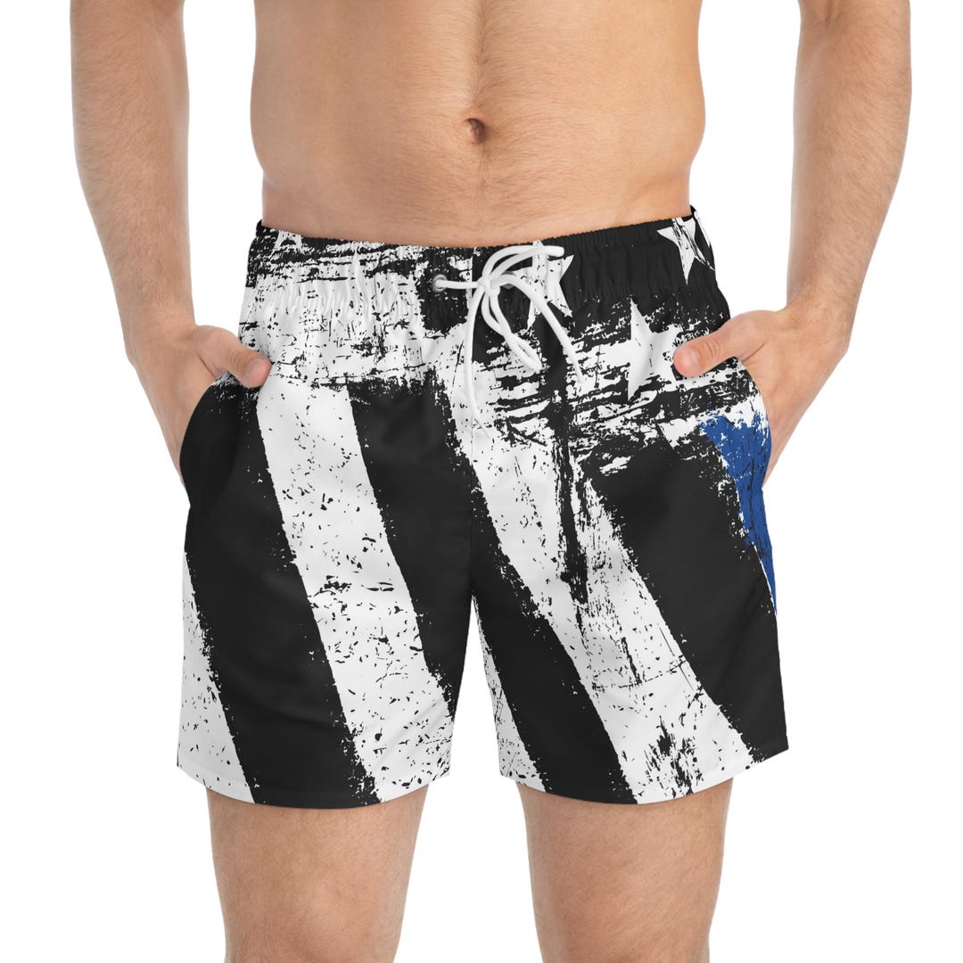 Stylish AOP Swim Trunks for Summer Fun, Beachwear for Men, Casual Swim ...