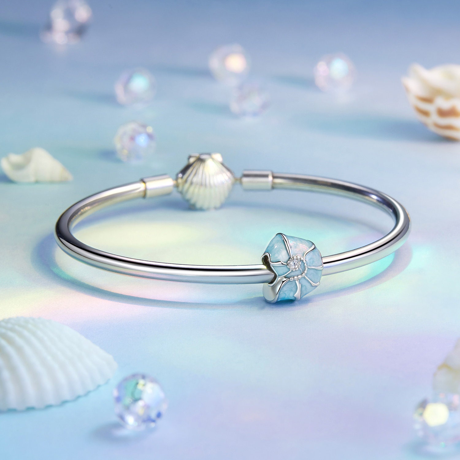 Blue Conch Ocean Charm, Fit Pandora Charms, Charms for Pandora Bracelet ...