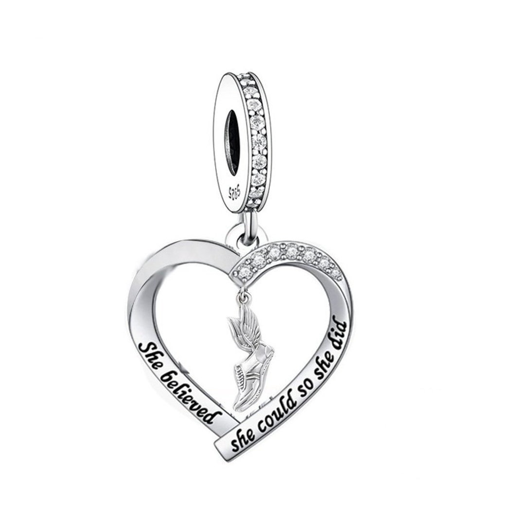 Angel Wings Sneaker Running Shoe Charm, Charms for Pandora Bracelet ...