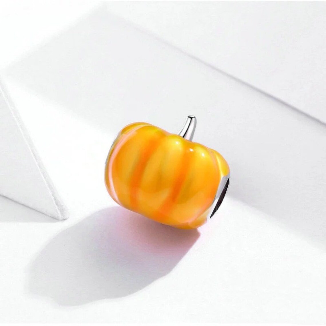 Charms for Bracelet,fit Pandora Charms,orange Enamel Pumpkin Charm ...