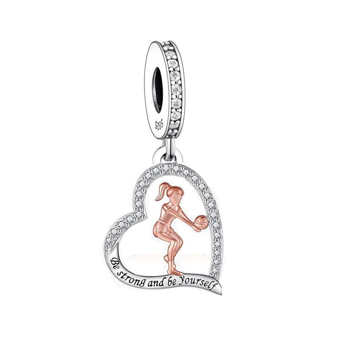 Girl Playing Volleyball Charm, Charms for Pandora Bracelet, for Pandora ...
