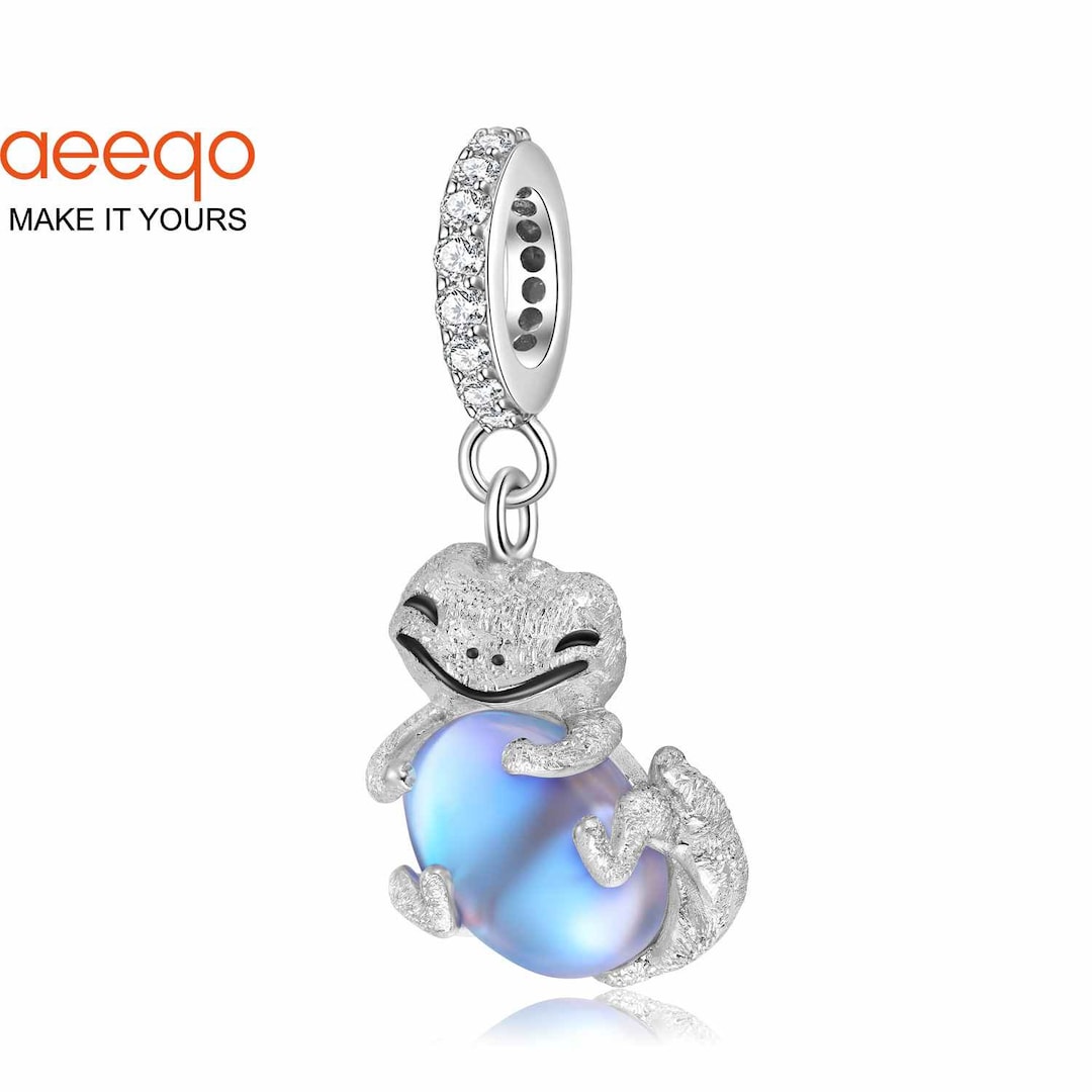 AEEQO Adorable Gecko Charm, Charms for Pandora Bracelet, 925 Sterling ...