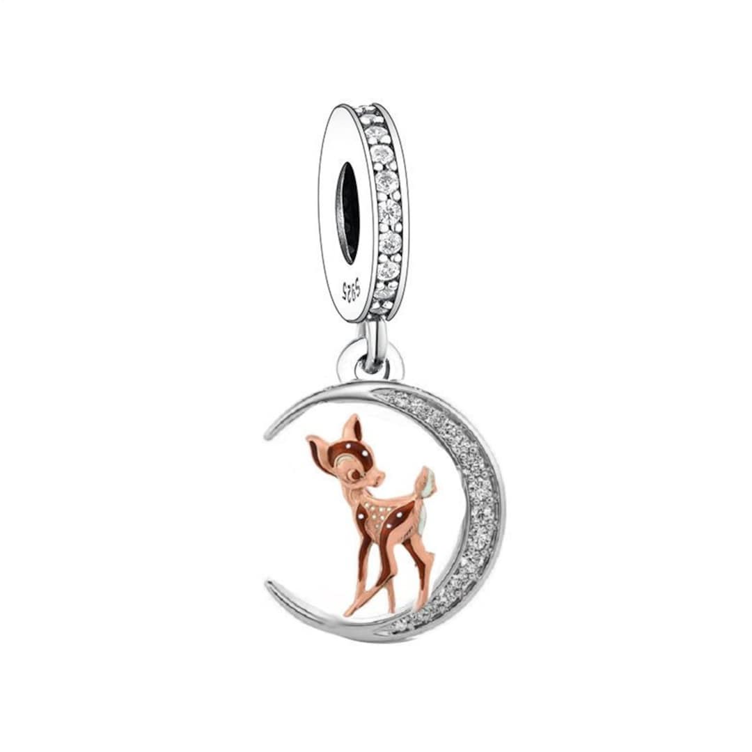 The Deer Elk on the Moon Charm, for Pandora Charm Bracelet, Charms for ...