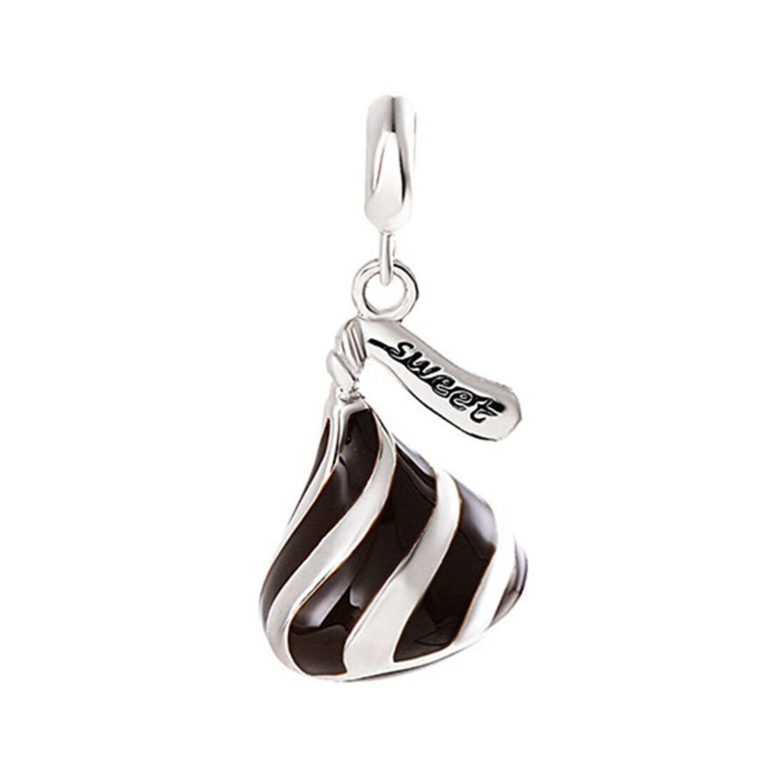 Chocolate Candy Dangle Pendant Charm, 925 Sterling Silver Charm, Charms ...