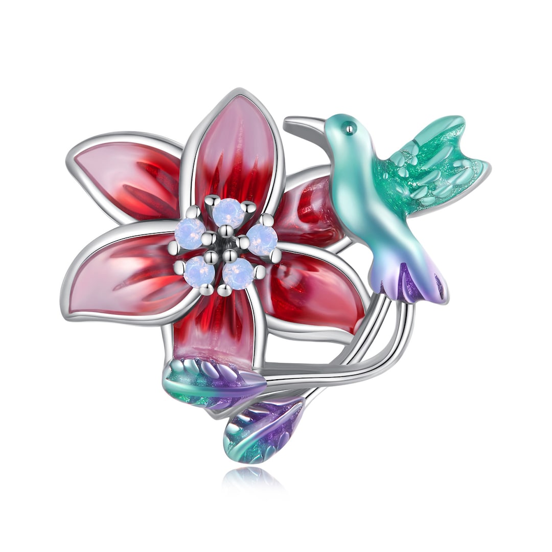 Colorful Flower & Bird Spacer Charm, for Pandora Charm Bracelet ...