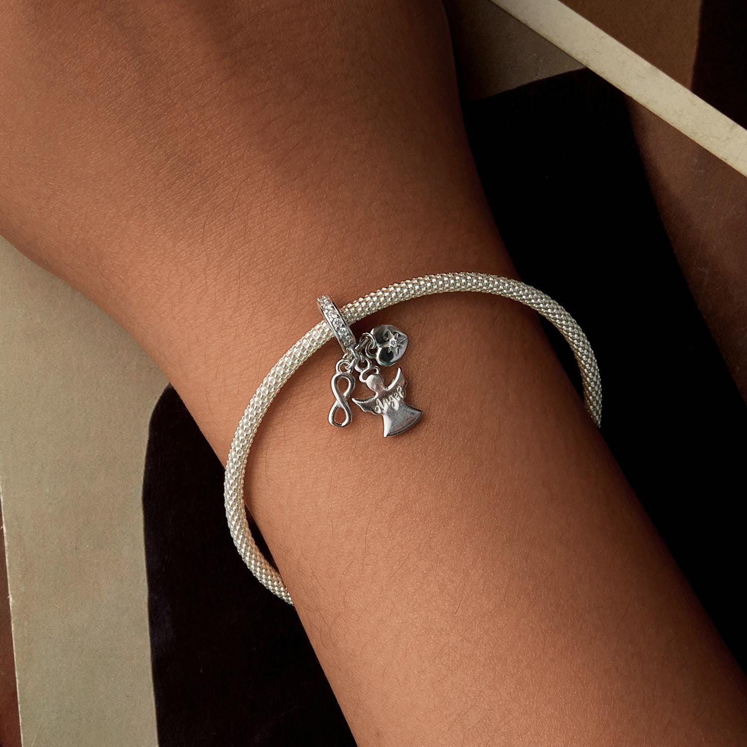 Guardian Angel With Endless Love Charm, 925 Sterling Silver Charms, Fit ...